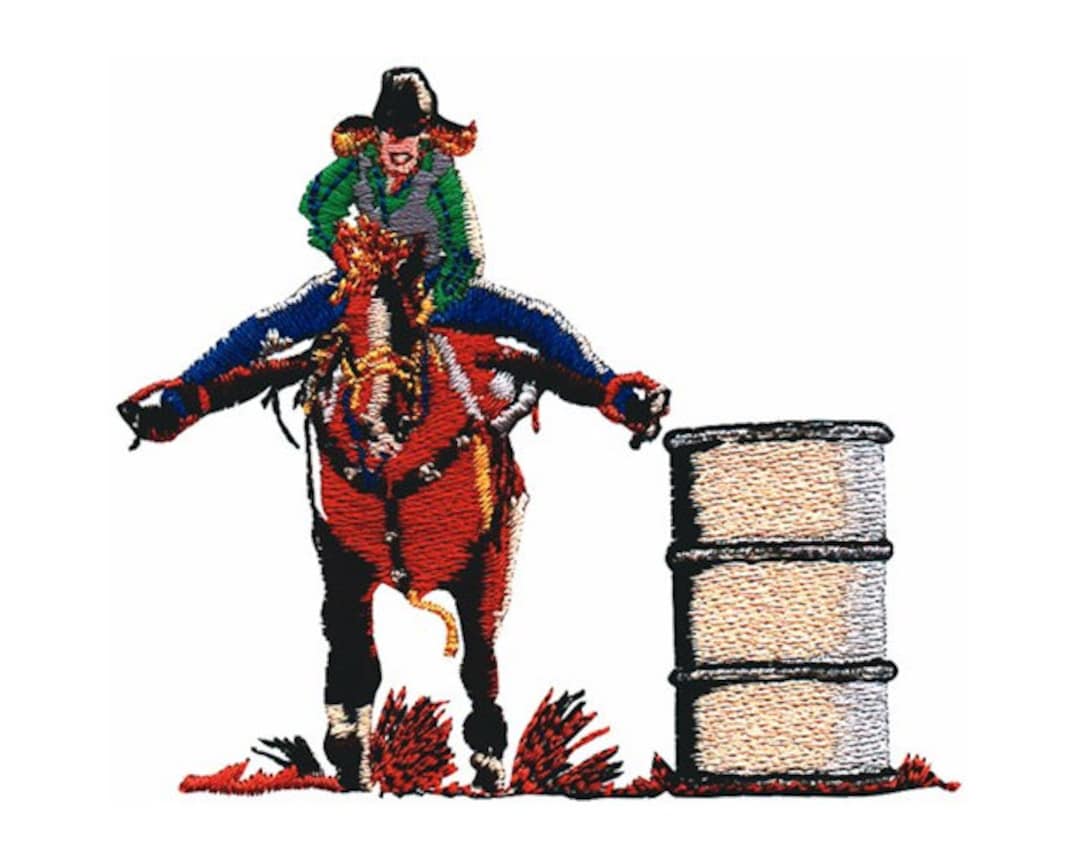 Barrel Racer - Machine Embroidery Design - Etsy