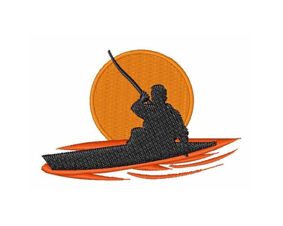 Kayaking - Machine Embroidery Design - Etsy