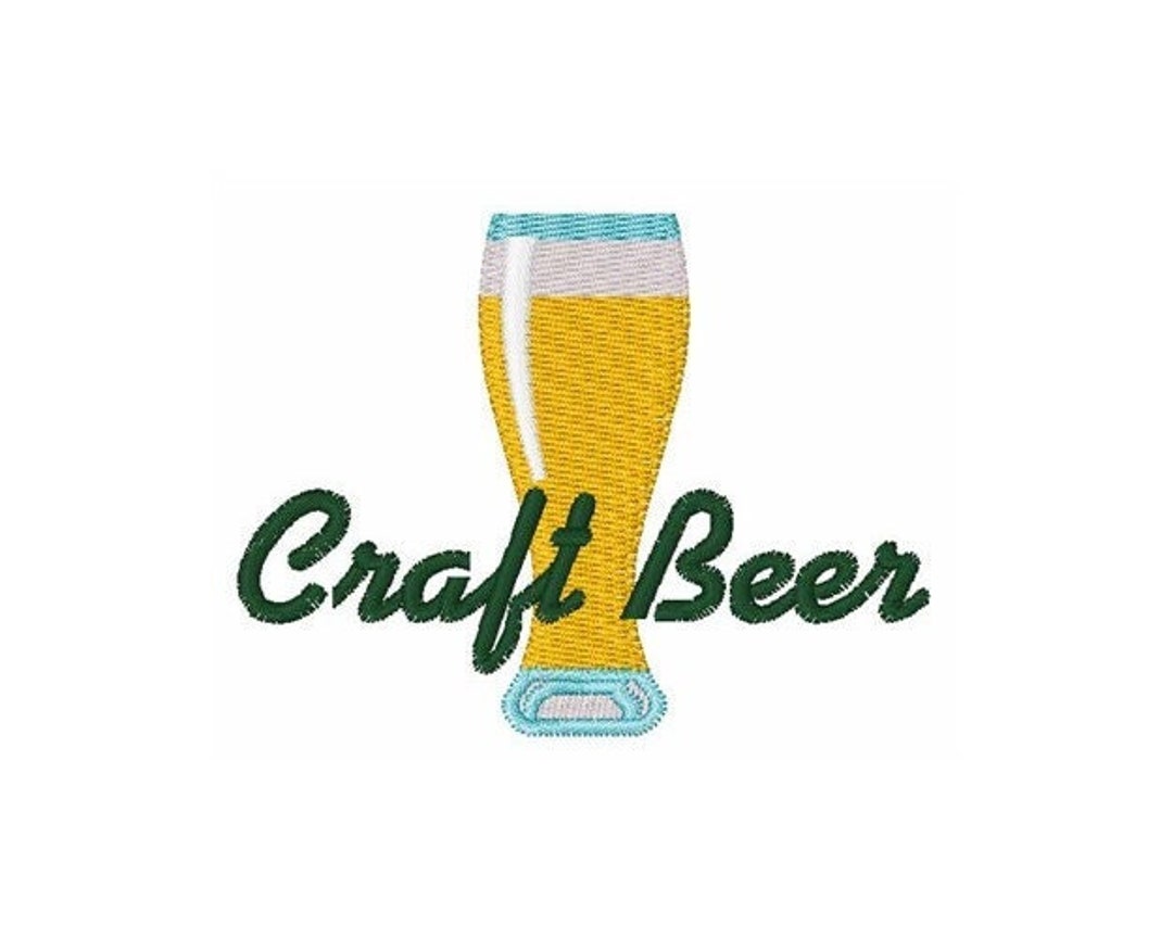 Craft Beer Machine Embroidery Design - Etsy
