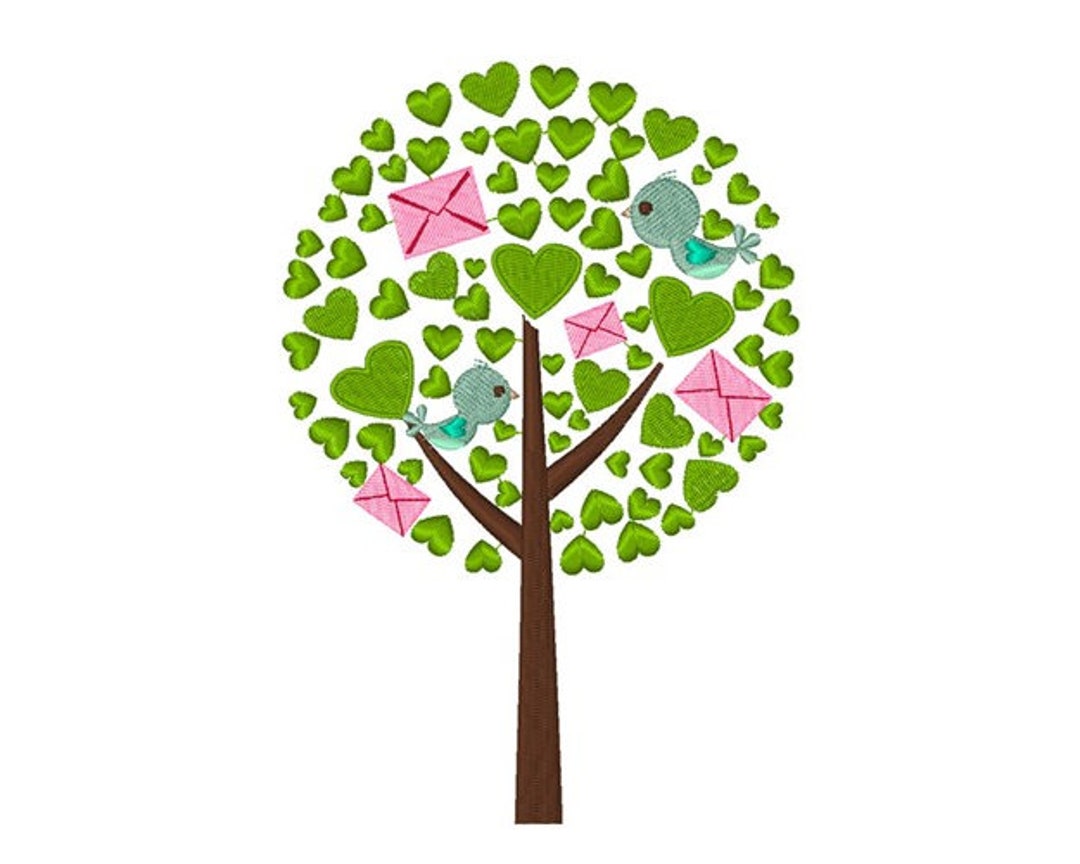 Birdie Tree Machine Embroidery Design - Etsy