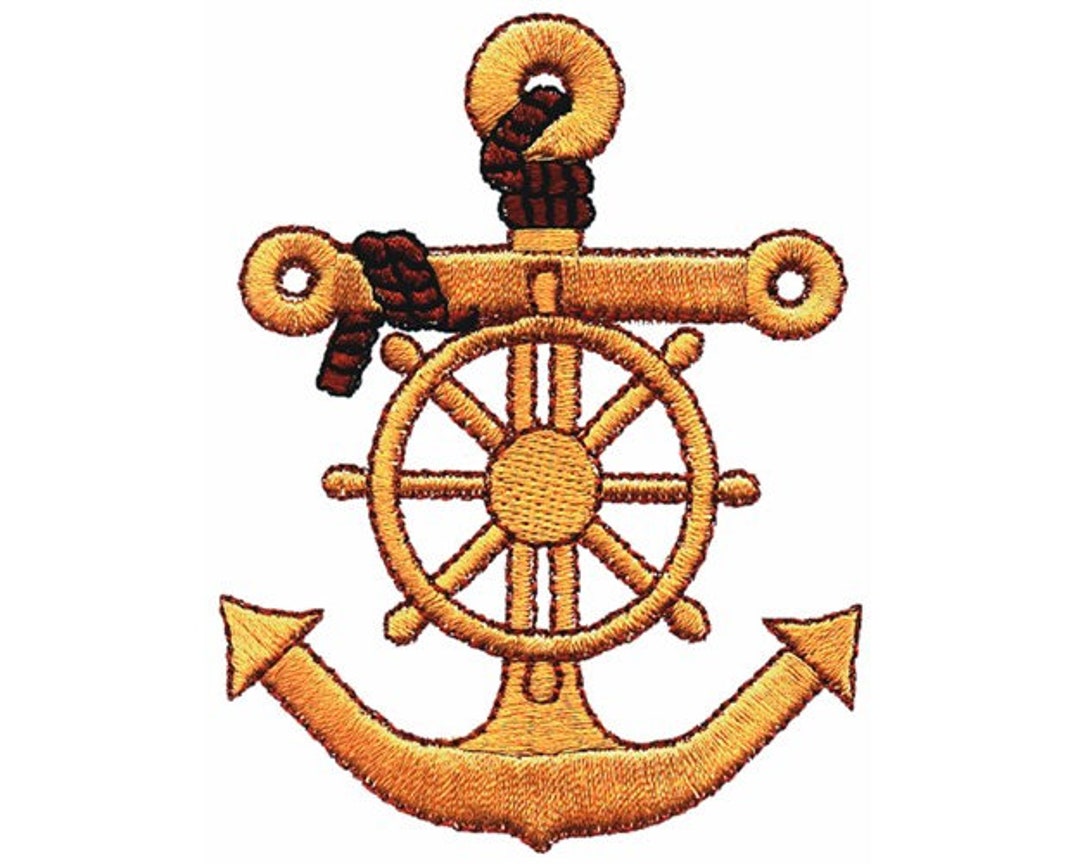 Anchor & Wheel - Machine Embroidery Design - Etsy