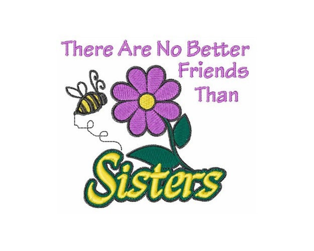No Better Friends - Machine Embroidery Design - Etsy