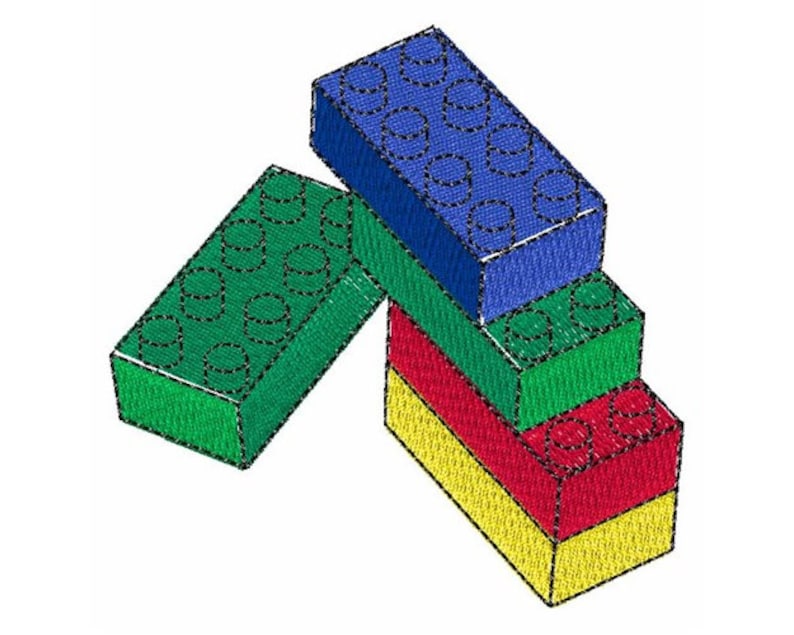 Building Blocks Machine Embroidery Design - Etsy