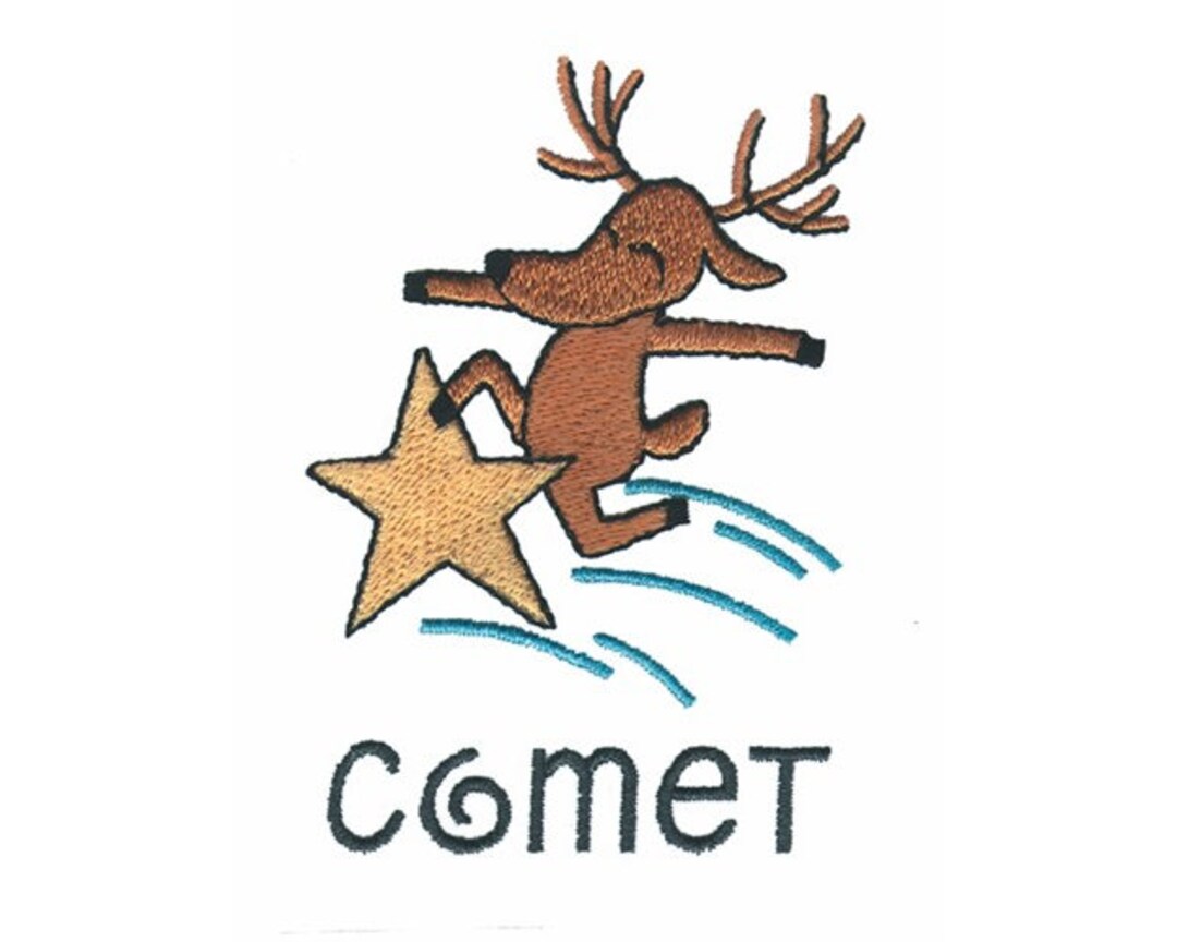 Comet Machine Embroidery Design - Etsy