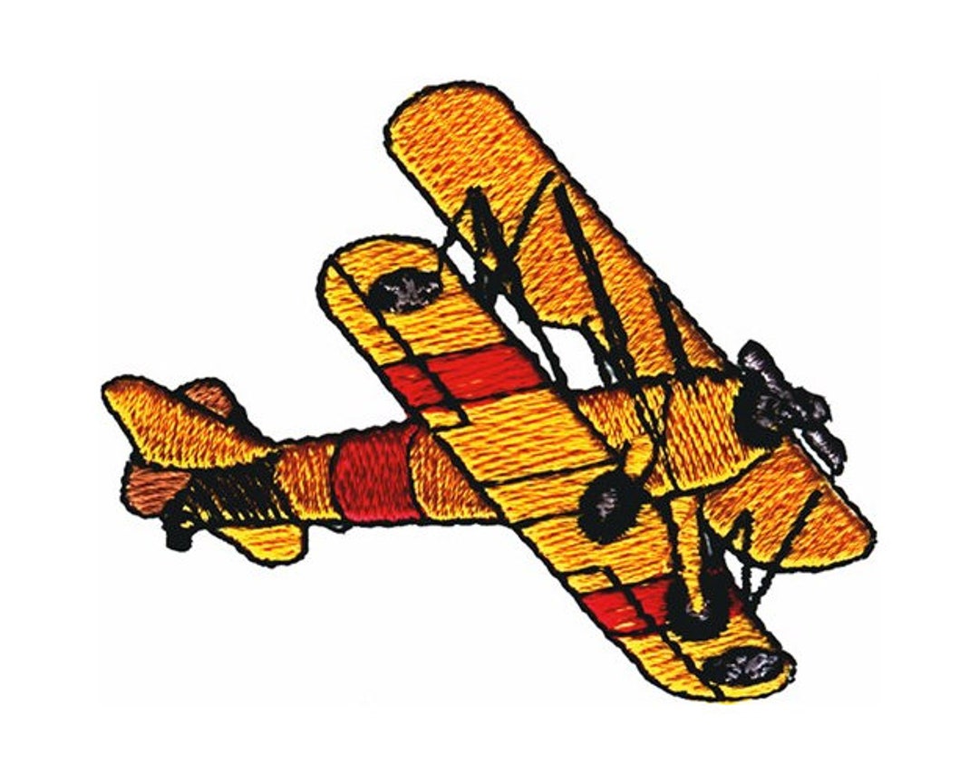 Stunt Biplane - Machine Embroidery Design - Etsy