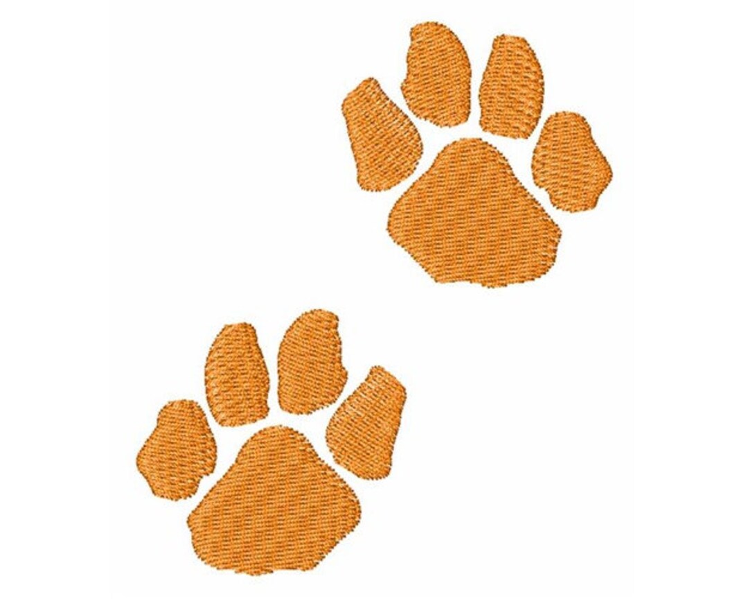 Tiger Paw Prints Machine Embroidery Design - Etsy