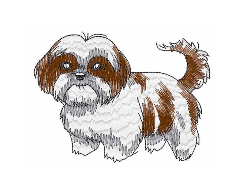 Shih Tzu Machine Embroidery Design - Etsy