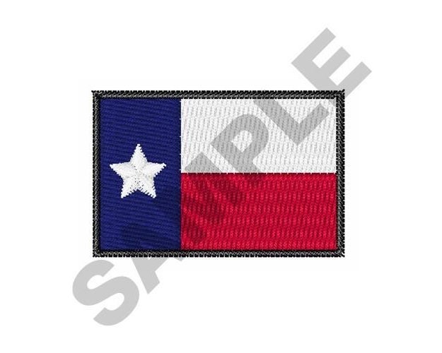 Small Texas Flag - Machine Embroidery Design - Etsy