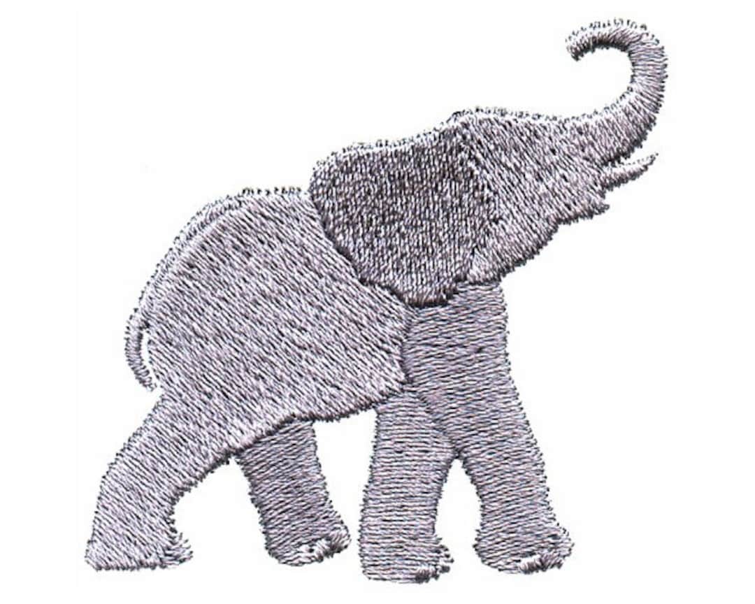 Elephant - Machine Embroidery Design - Etsy