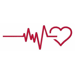 Heartbeat - Machine Embroidery Design - Etsy