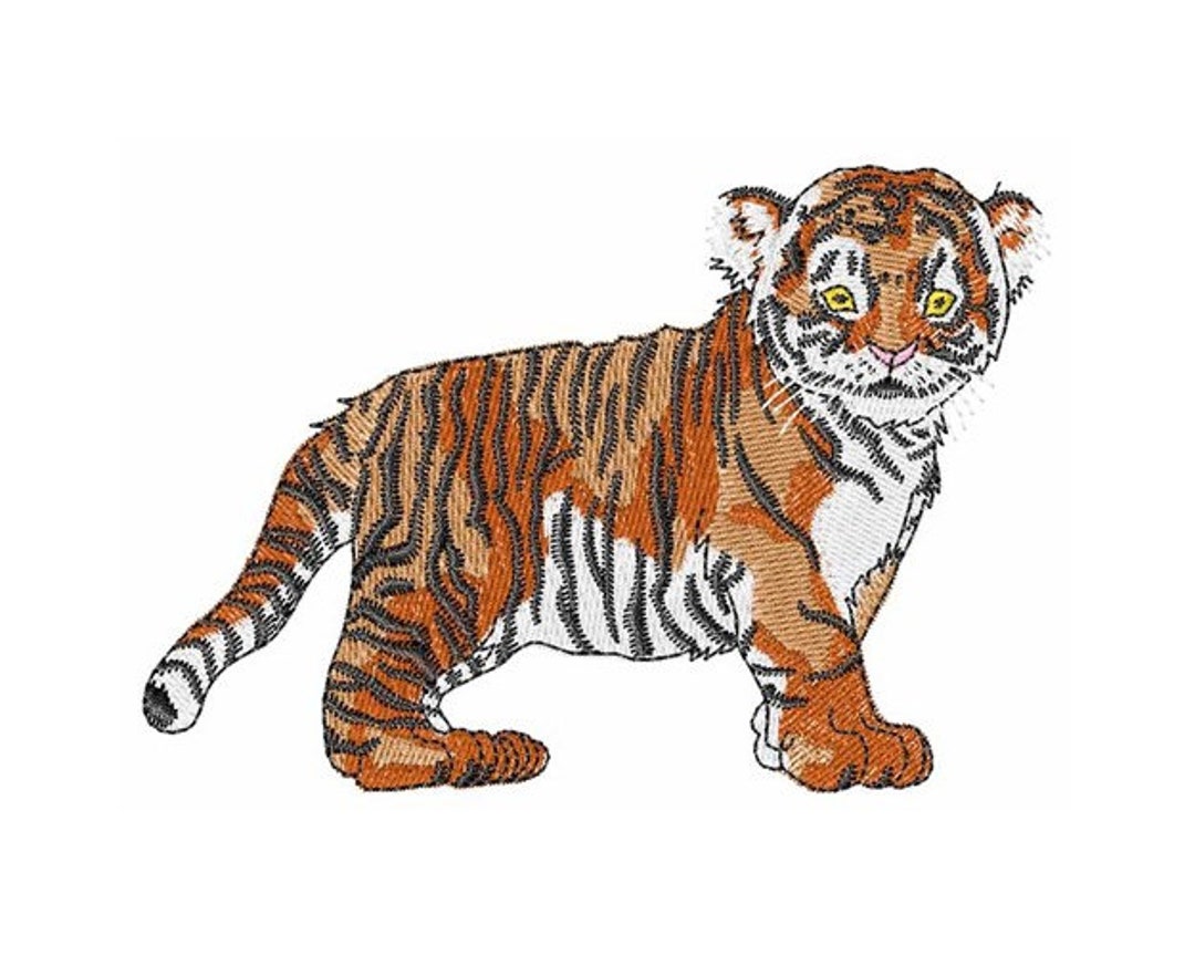 Tiger Cub Machine Embroidery Design - Etsy