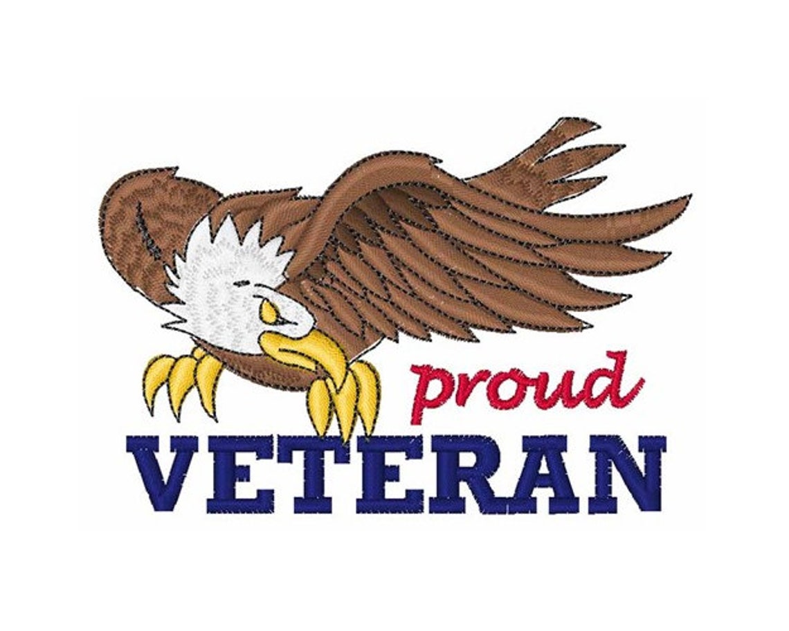 Proud Veteran - Machine Embroidery Design - Etsy