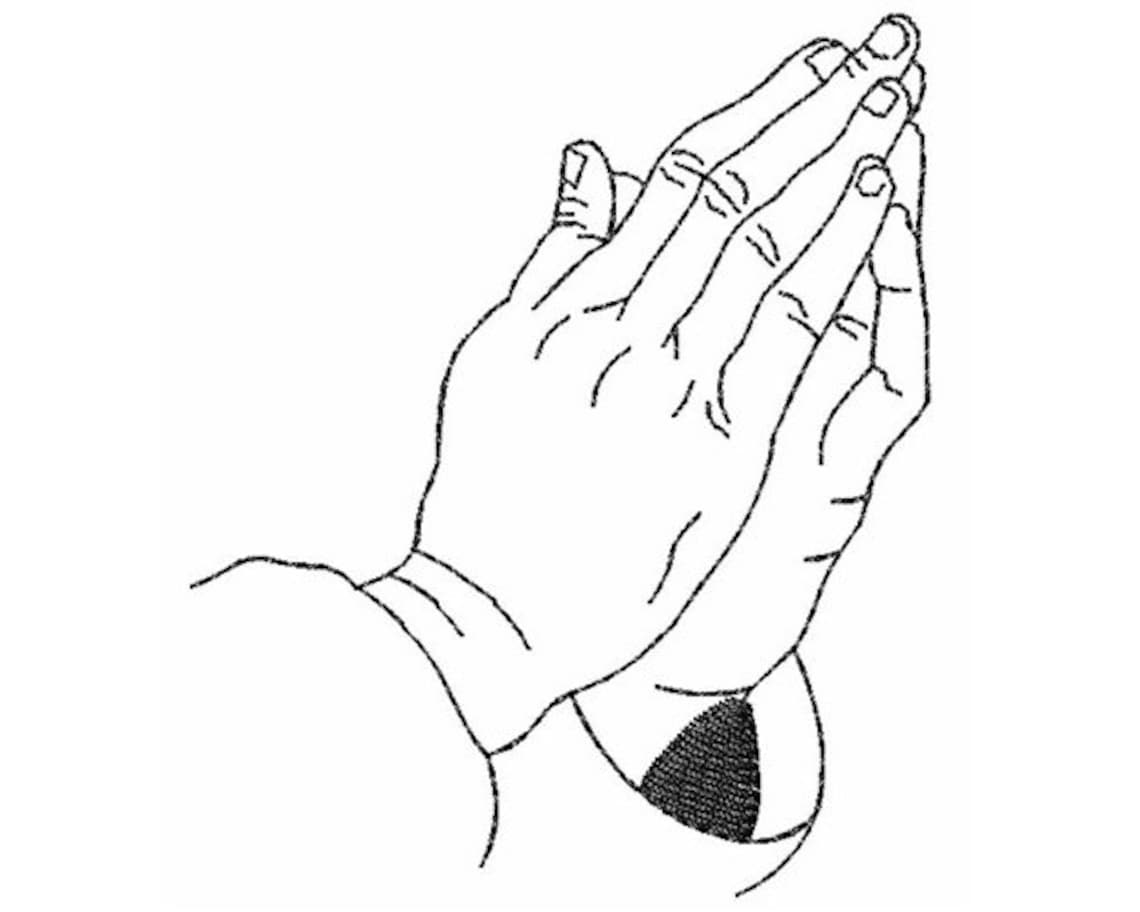 Praying Hands Machine Embroidery Design - Etsy
