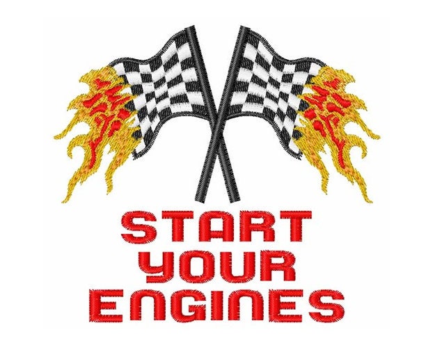 Start Your Engines Machine Embroidery Design - Etsy