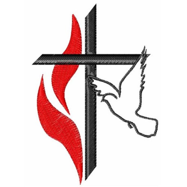 Methodist Cross and Flame Svg - Etsy