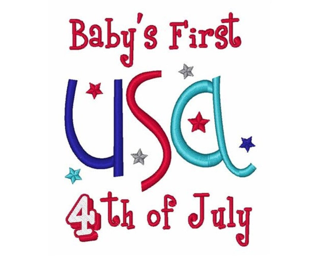 Babys First Fourth Machine Embroidery Design - Etsy