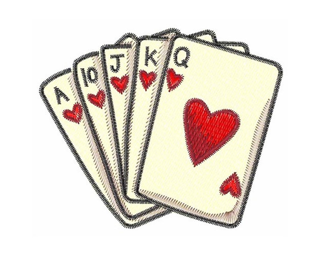 Poker Royal Flush - Machine Embroidery Design - Etsy