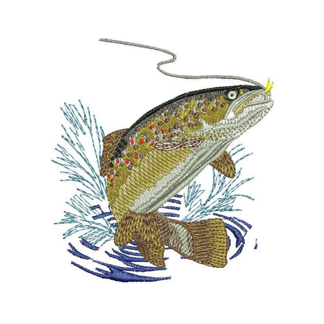 Trout - Machine Embroidery Design - Etsy