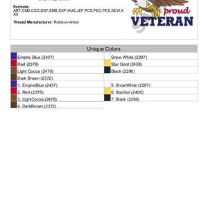 Proud Veteran - Machine Embroidery Design - Etsy