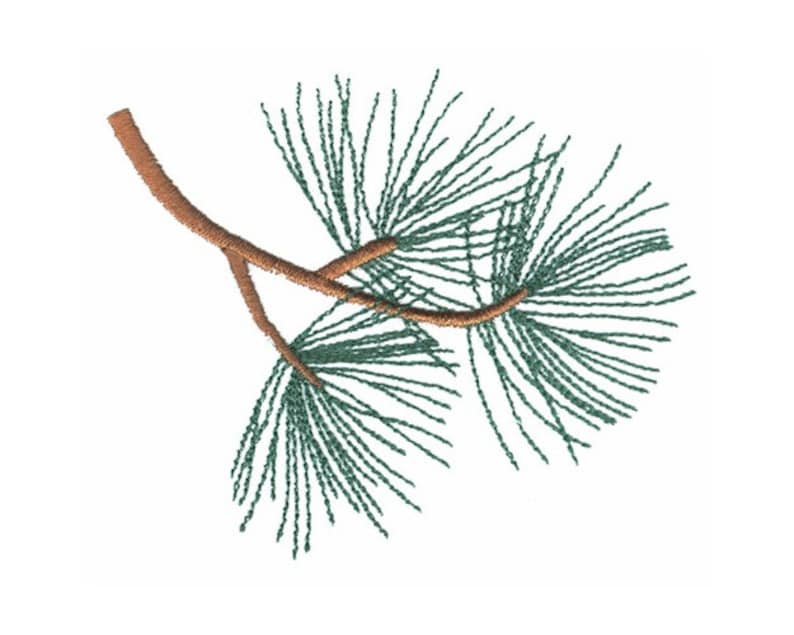Pine Branch - Machine Embroidery Design - Etsy