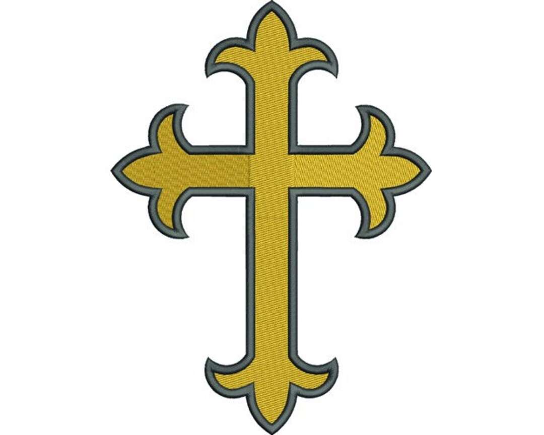 Large Cross Machine Embroidery Design - Etsy