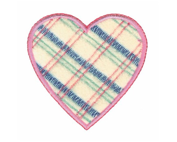 Applique Heart Machine Embroidery Design - Etsy