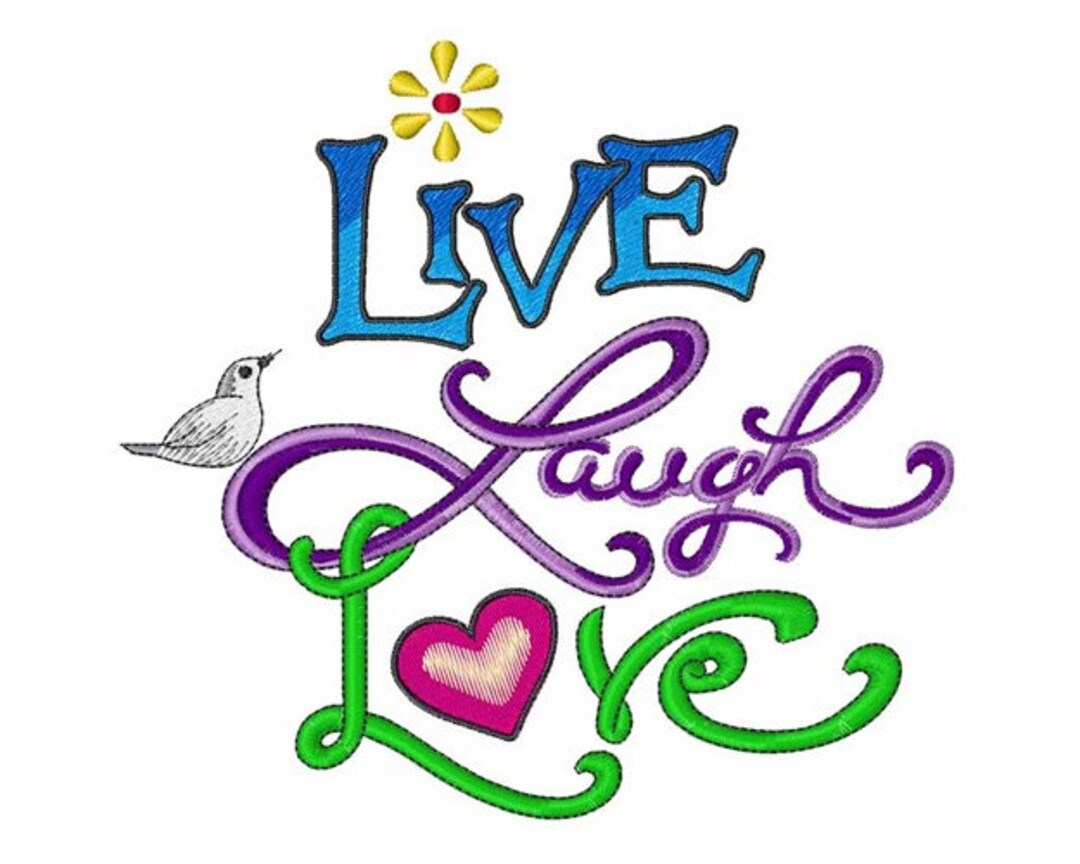 Live Laugh Love - Machine Embroidery Design - Etsy
