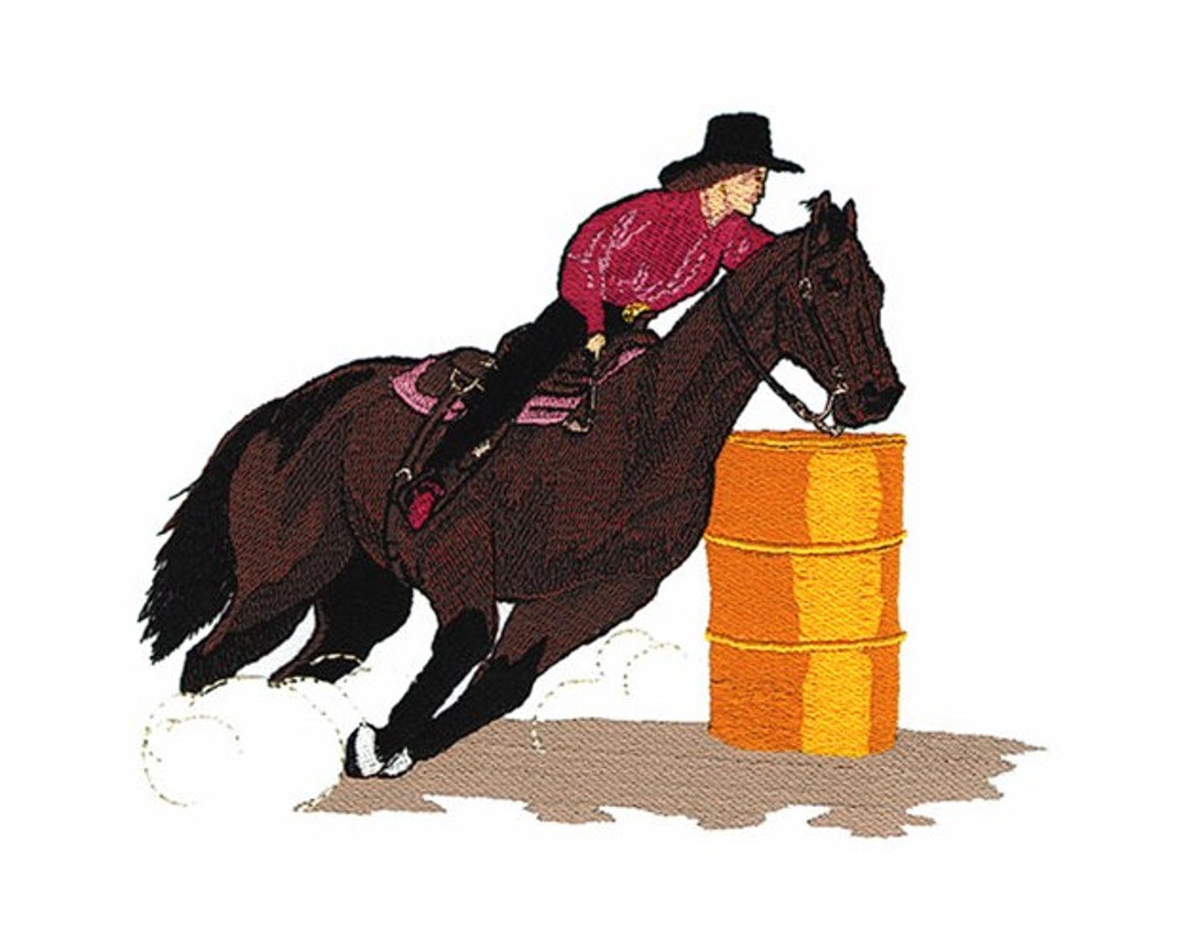 Barrel Racer - Machine Embroidery Design - Etsy