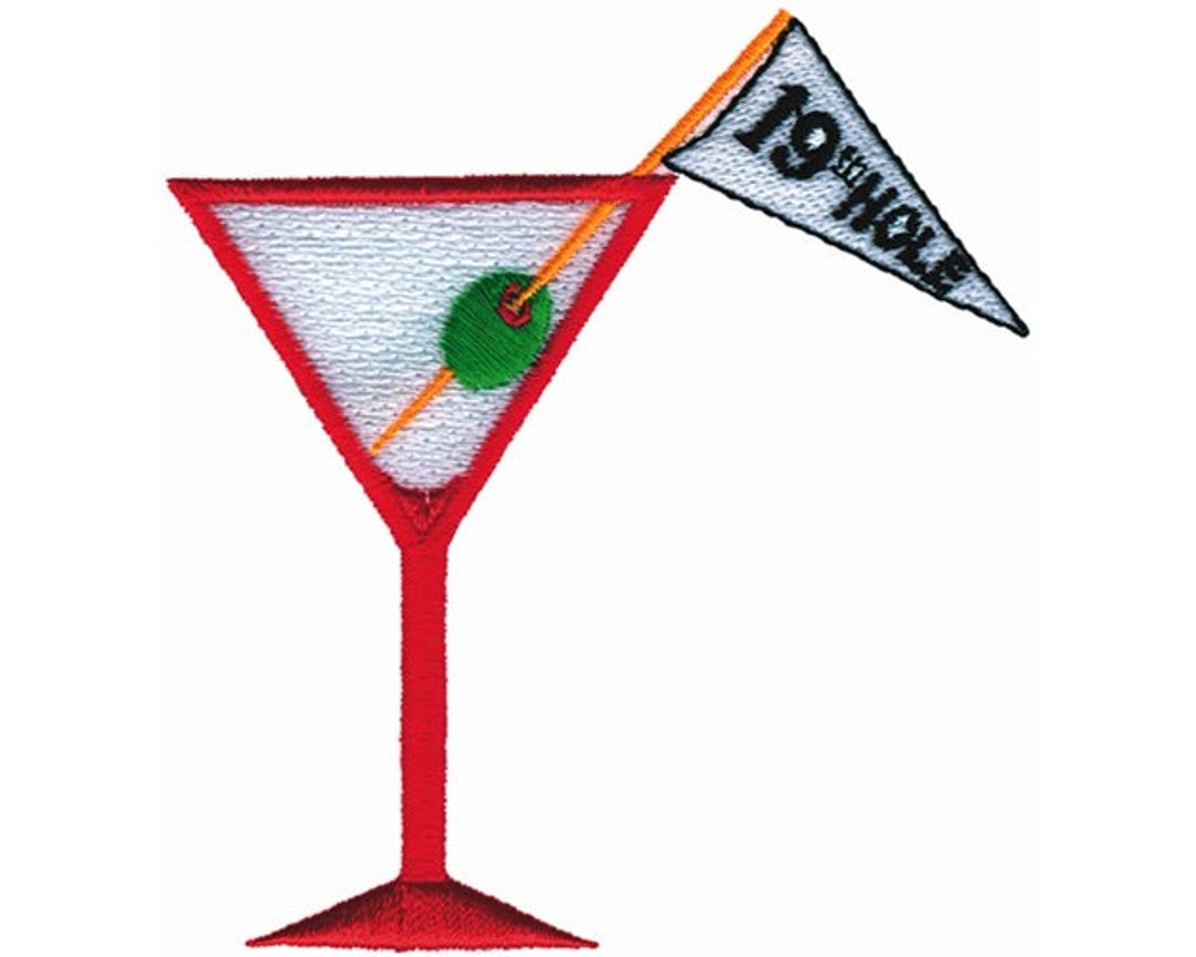 19th Hole Martini - Machine Embroidery Design - Etsy