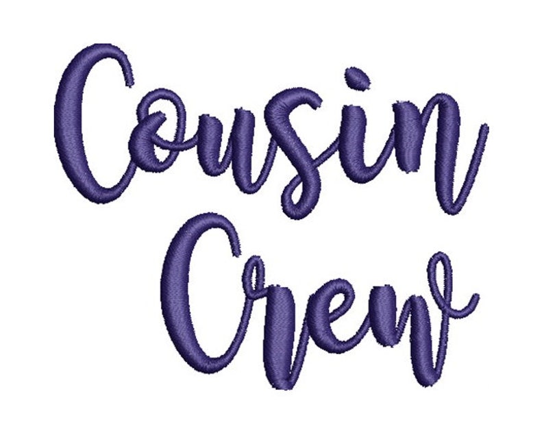 Cousin Crew - Machine Embroidery Design - Etsy