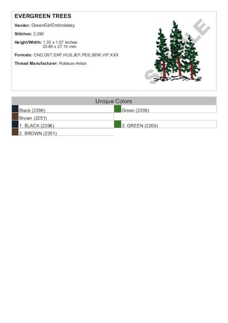 Evergreen Trees Machine Embroidery Design - Etsy