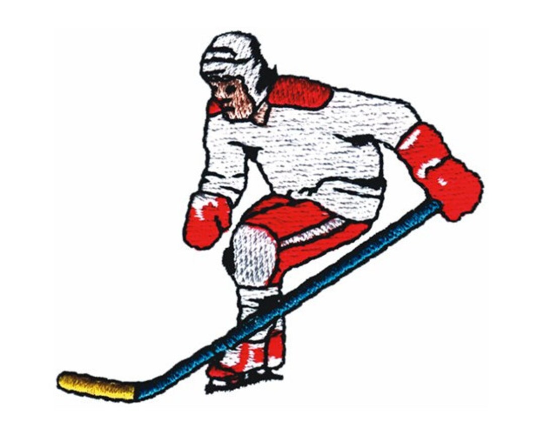 Hockey Player - Machine Embroidery Design - Etsy