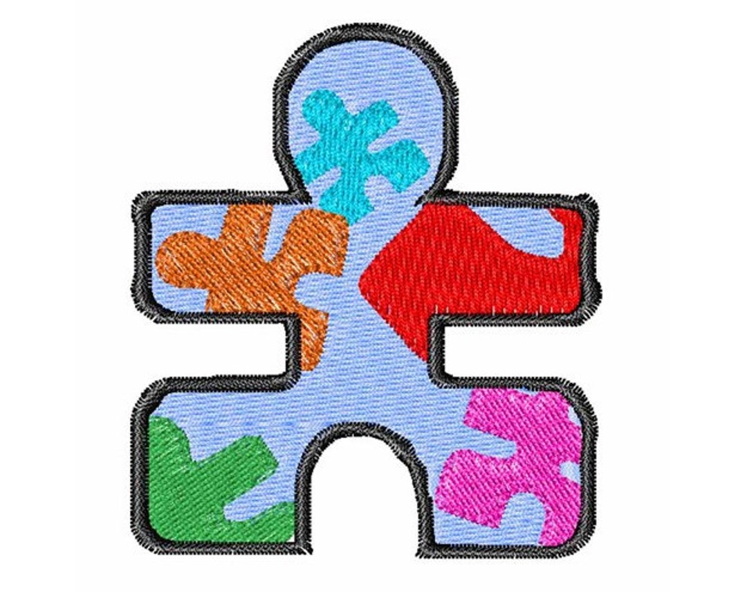 Autism Puzzle Piece Machine Embroidery Design - Etsy