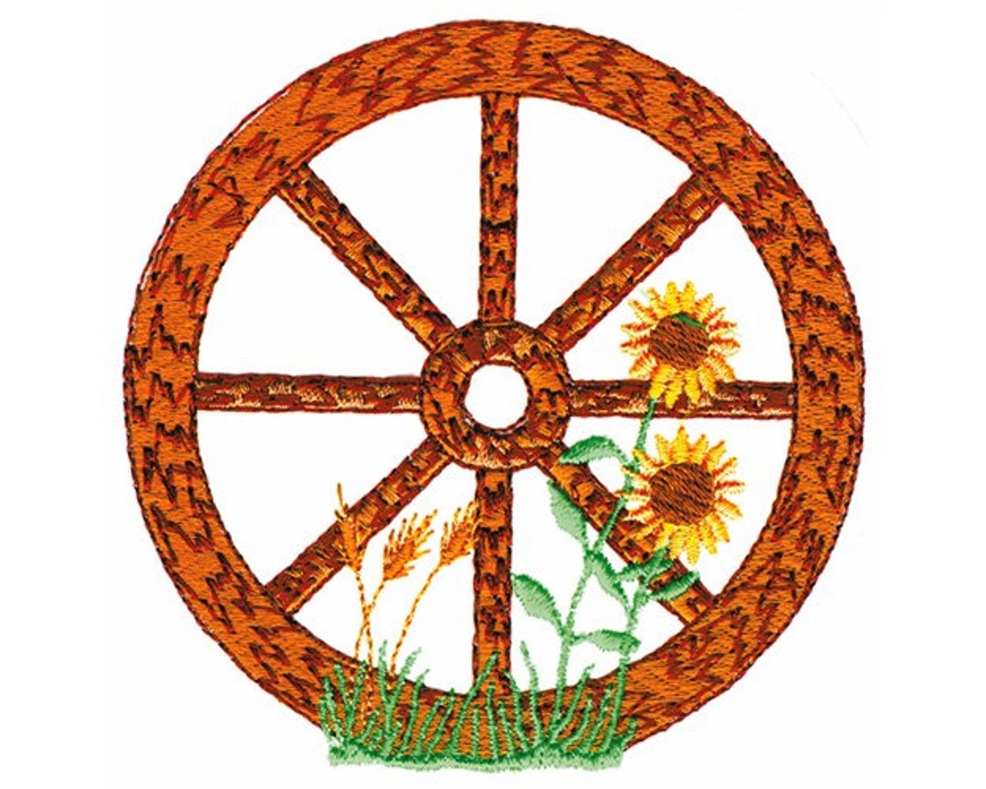 Wagon Wheel - Machine Embroidery Design - Etsy