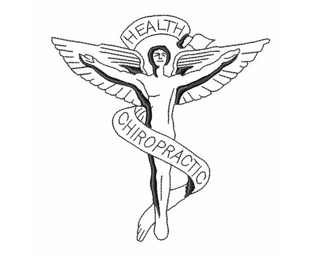 Chiropractic Logo - Machine Embroidery Design - Etsy