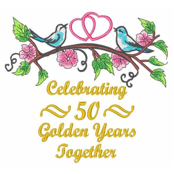 50th Anniversary Embroidery Designs - Etsy