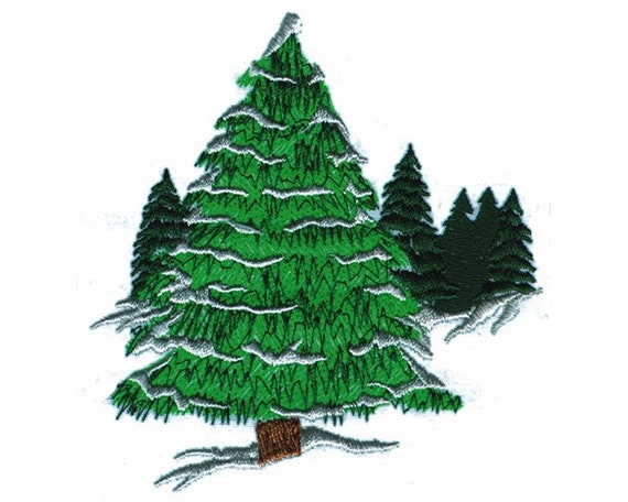 Tree Scene Machine Embroidery Design - Etsy