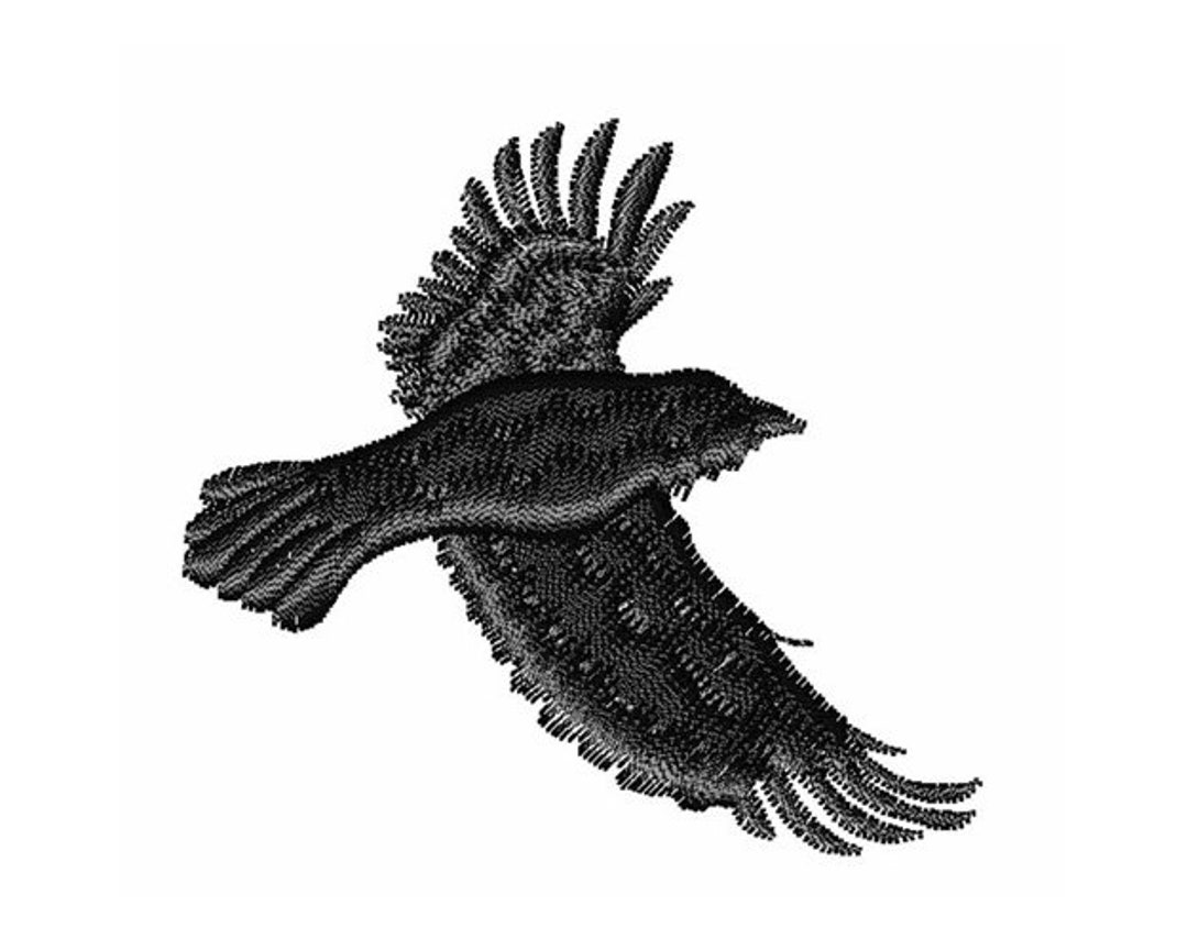 Small Raven - Machine Embroidery Design - Etsy