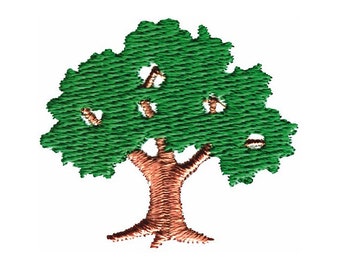 White Oak Machine Embroidery Design White Oak Tree - Etsy
