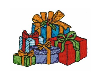 Christmas Presents Machine Embroidery Design 2 Sizes - Etsy