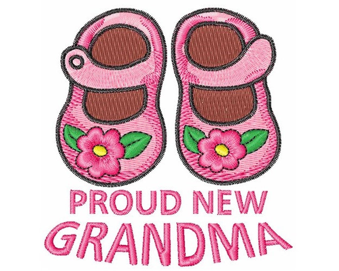 Proud New Grandma - Machine Embroidery Design - Etsy