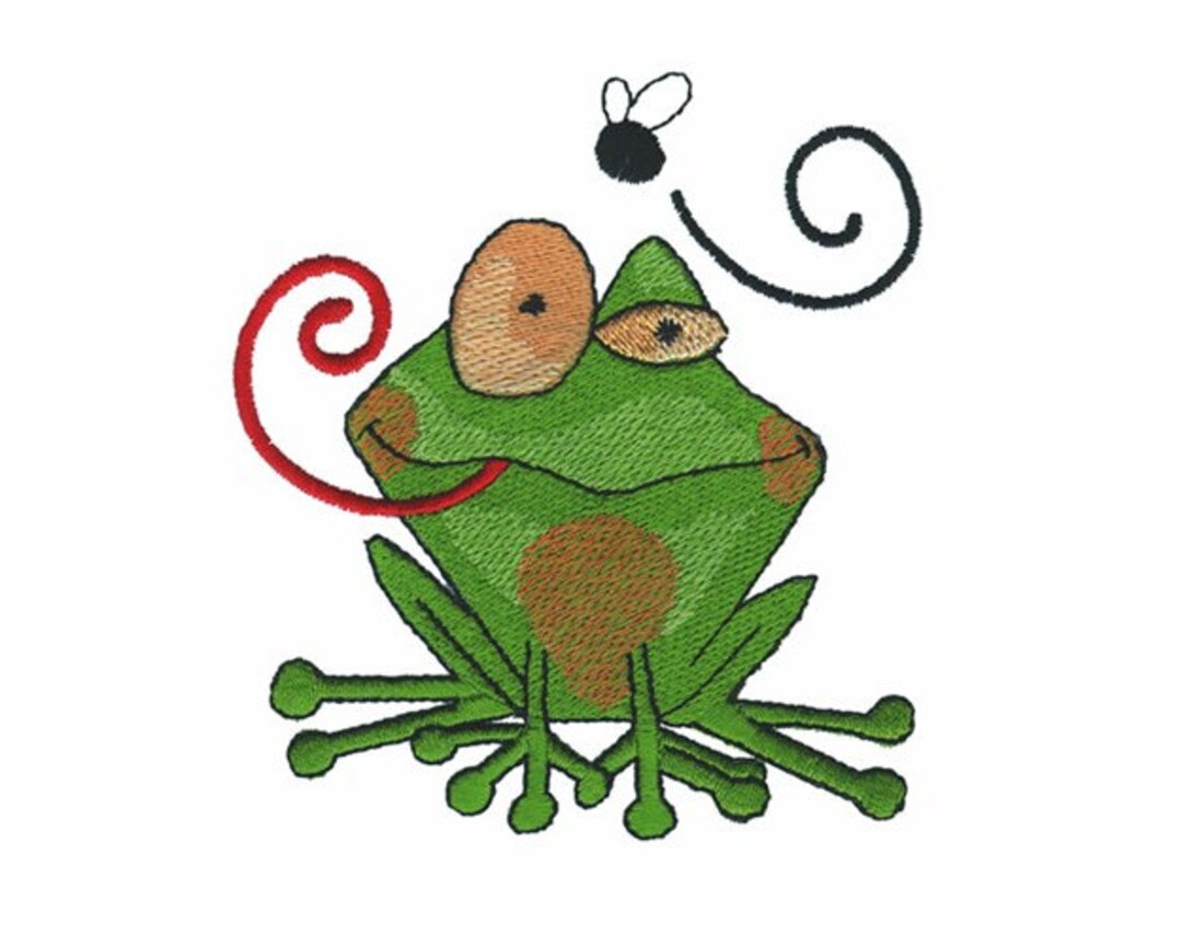 Crazy Frog & Fly Machine Embroidery Design - Etsy