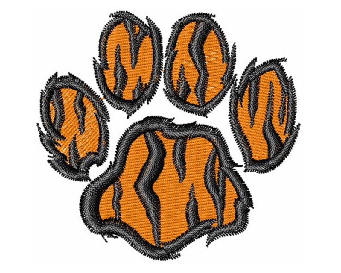 Tiger Paw Print - Machine Embroidery Design - Etsy