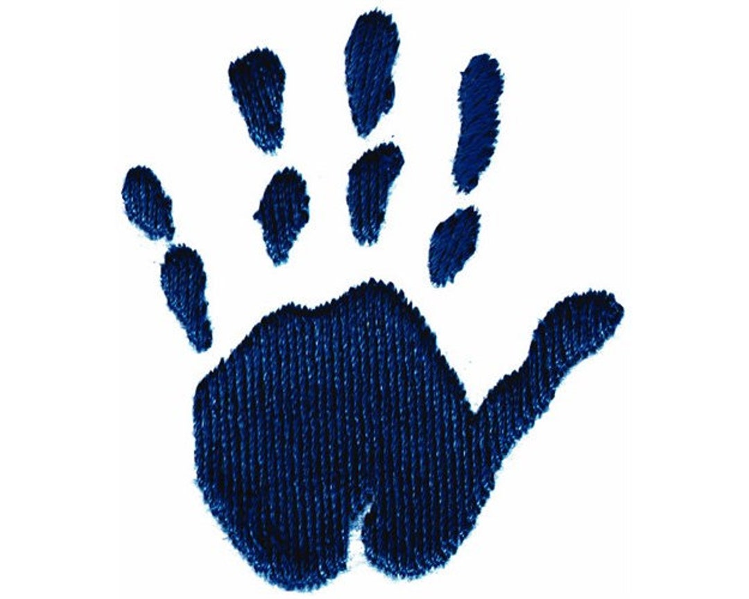 Hand Print - Machine Embroidery Design - Etsy