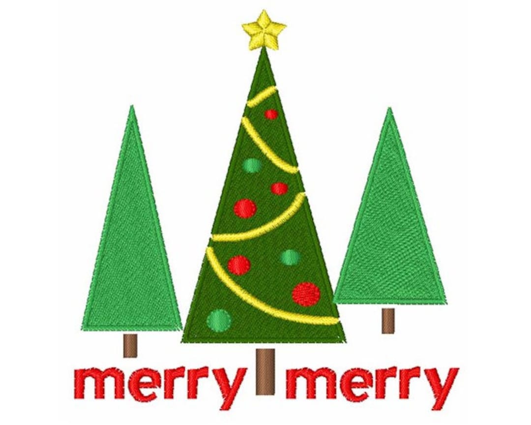 Merry Merry - Machine Embroidery Design - Etsy