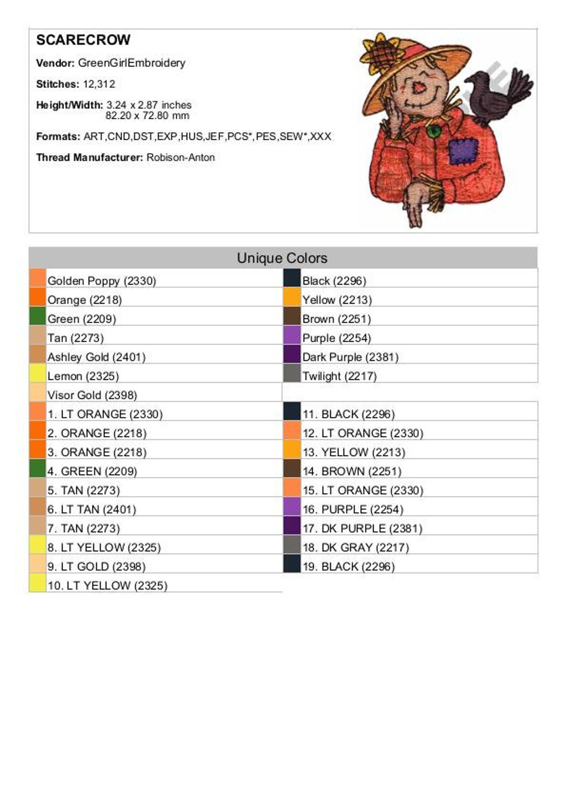 Scarecrow Machine Embroidery Design - Etsy