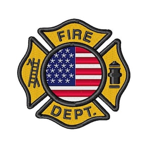 Usa Fire Dept - Machine Embroidery Design - Etsy