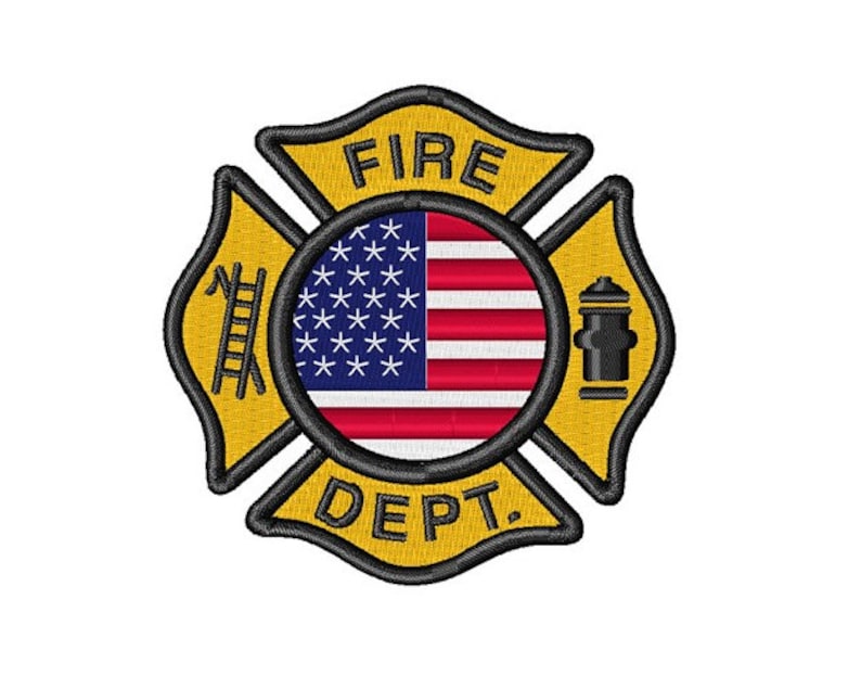 Usa Fire Dept - Machine Embroidery Design - Etsy