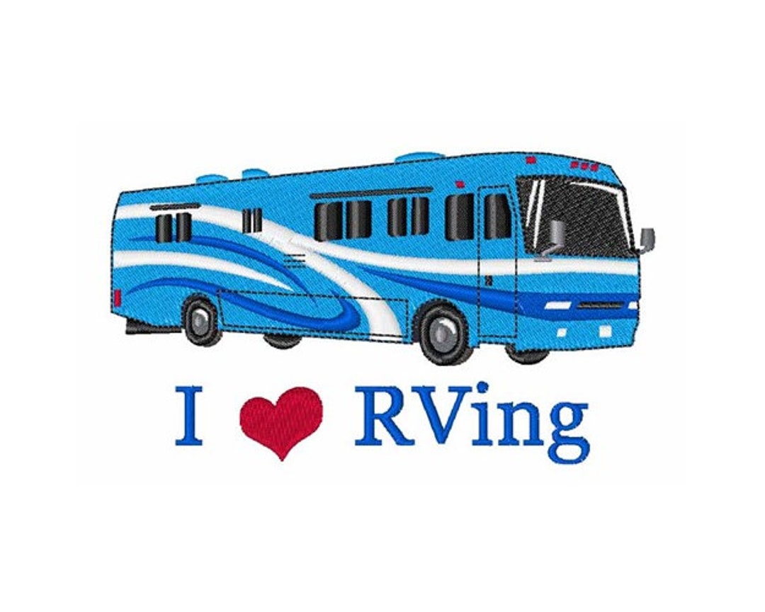 I Love Rving - Machine Embroidery Design - Etsy