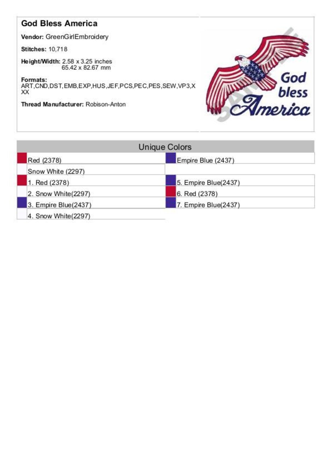 God Bless America Machine Embroidery Design - Etsy